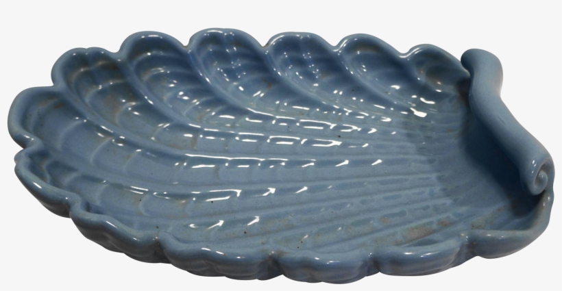 Abingdon Pottery Periwinkle Ocean Blue Shell Dish Large - Common ...