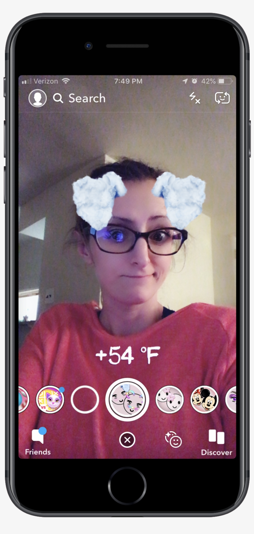 Trying Out A Silly Filter On Snapchat (large - Snapchat - Free ...