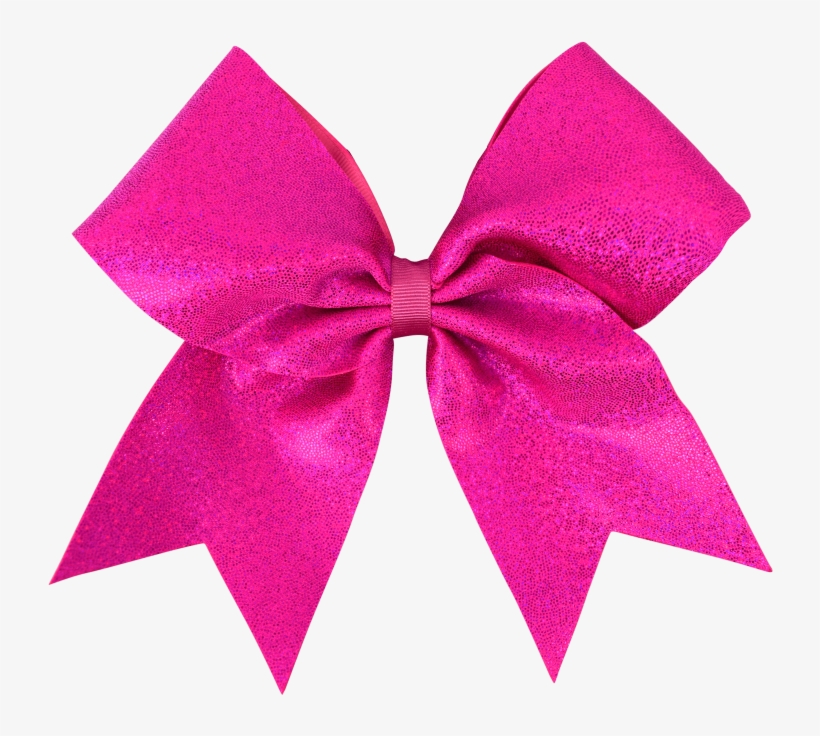 Fuchsia Pink Disco I Love Cheer® Hair Bow - Cintas De Cheer Png - Free ...