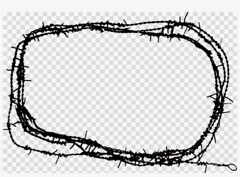 Barbed Wire Frame Png Clipart Barbed Wire - 8' Barbed Wire - Free ...