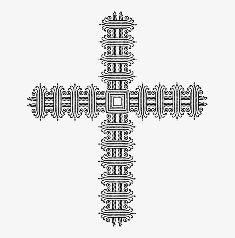 Cross Decoration Decorative Divider Geometric Ornament - Clip Art ...