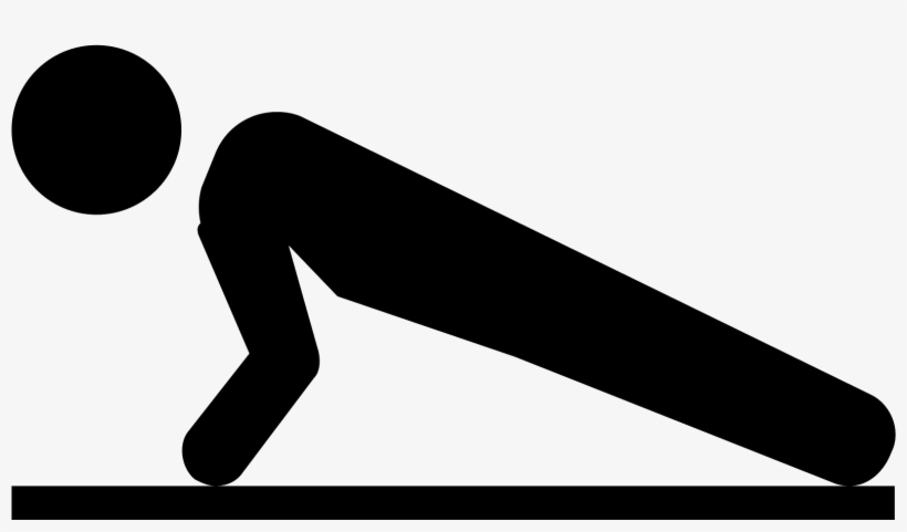 It's A Logo For A Person Doing A Pushup As An Exercise - Push Ups Icon - Free Transparent PNG ...