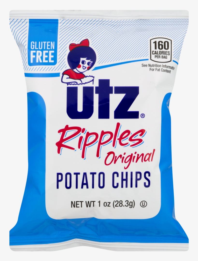 Utz Potato Chips, Ripples Original - Utz Chips - Free Transparent PNG ...