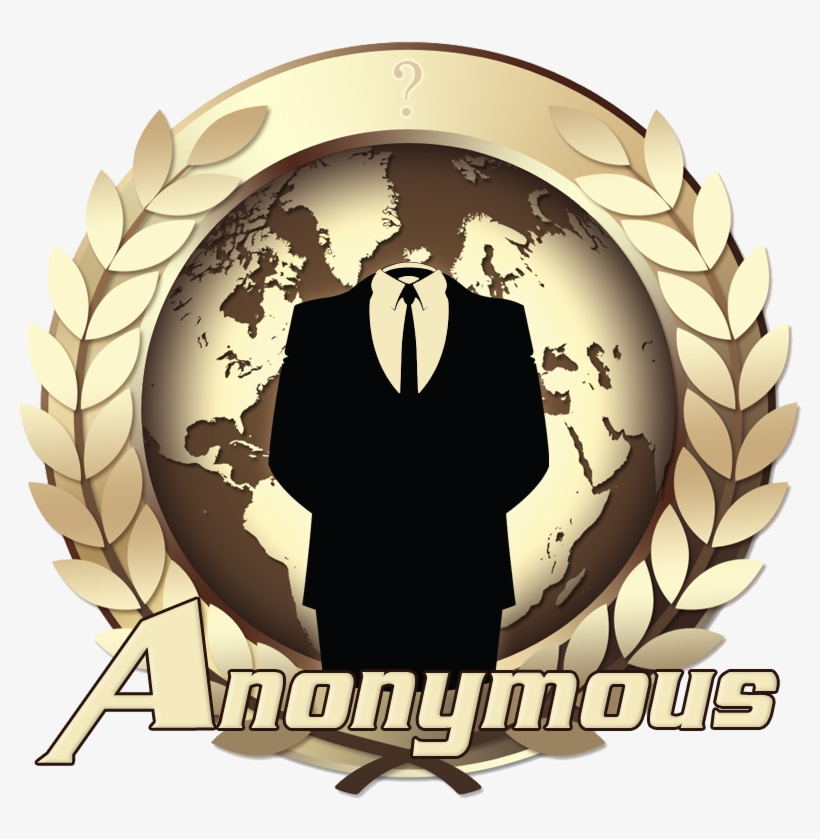 I Love You Anonymous - Anonymous Logo Gold - Free Transparent PNG ...