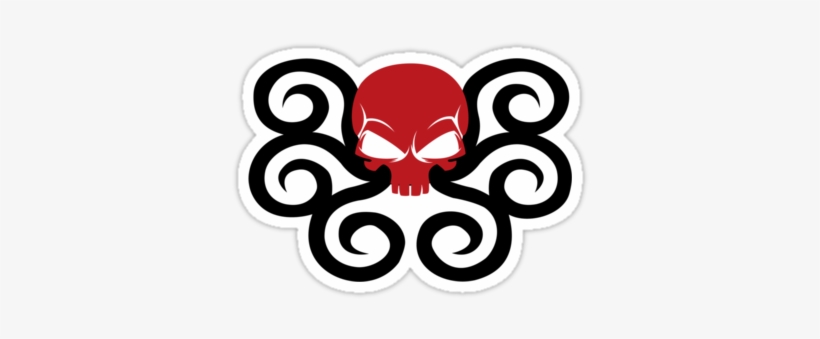 Hydra Red Skull Logo" Stickers By Riskgambits - Red Skull - Free ...
