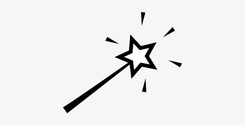 Wand Wizardry Magic Wizard Magician Wand W - Magic Wand Clip Art - Free ...