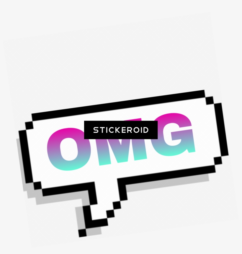Omg - Bubble Text Png Pixel - Free Transparent PNG Download - PNGkey