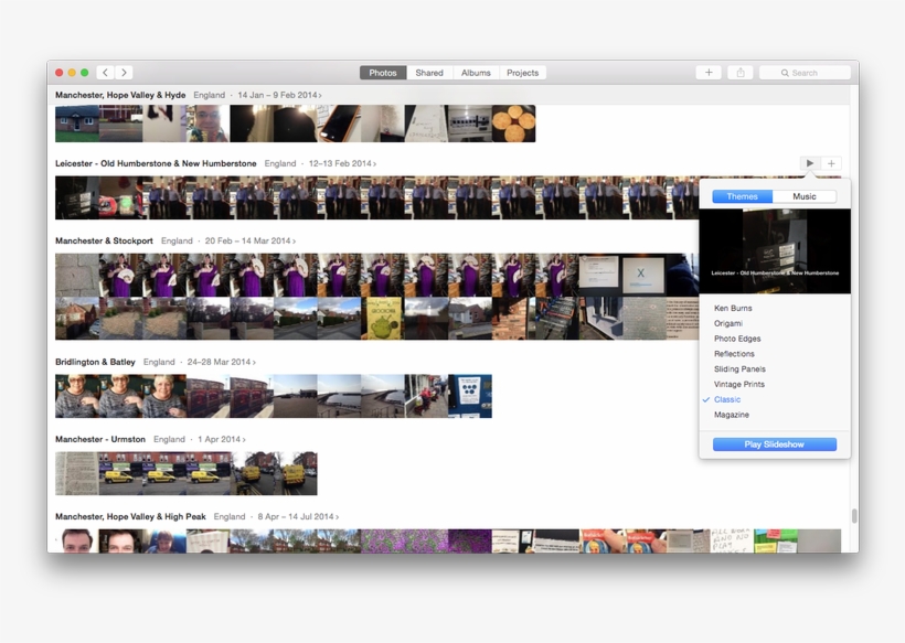 How To Use The Photos App On Mac - Slide Show - Free Transparent PNG ...