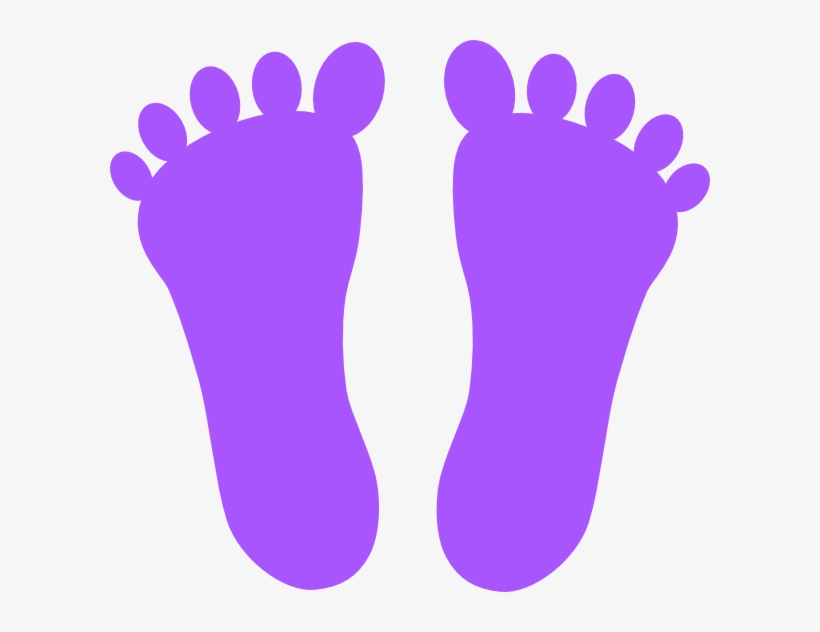 Footsteps Clipart Foot Step - Purple Foot Prints - Free Transparent PNG ...