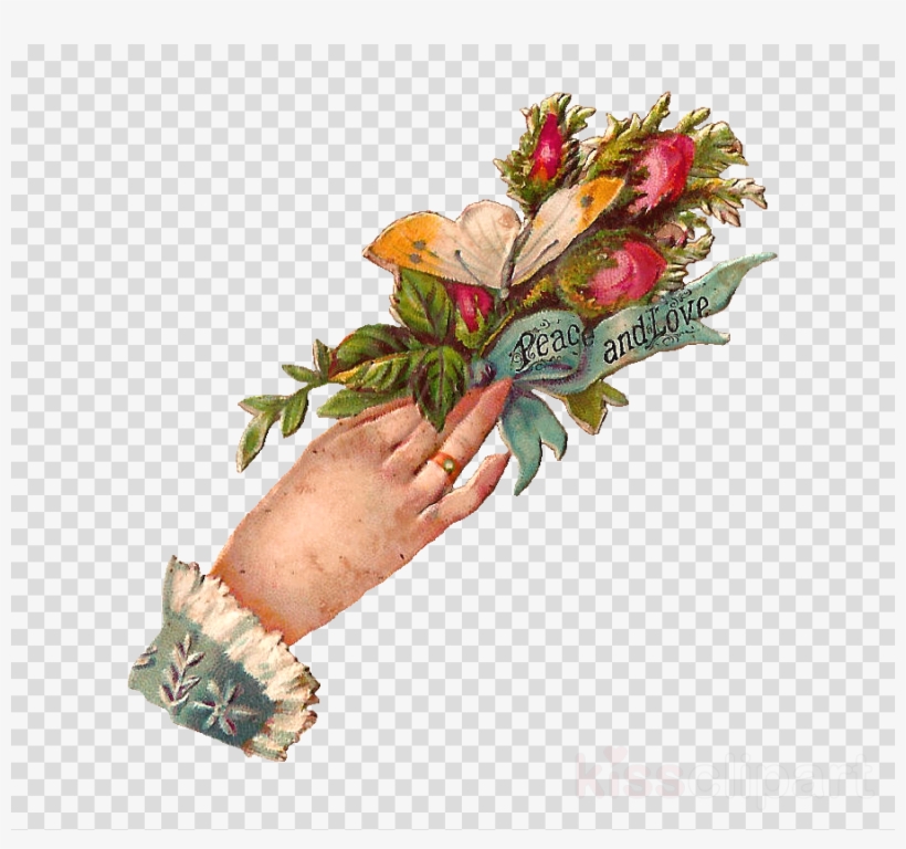 Victorian Hand Holding Flowers Clipart Victorian Era - Simply Daisy 16 ...