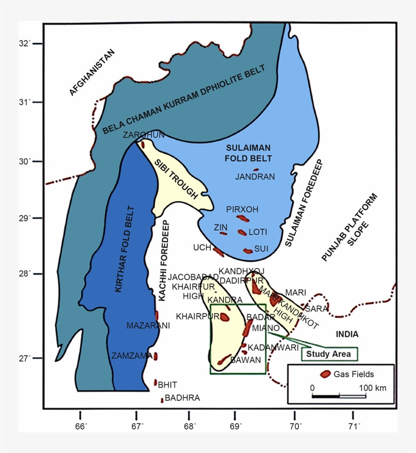 Generalized Regional Tectonic Map With Location Of - Central Indus Basin Pakistan - Free ...
