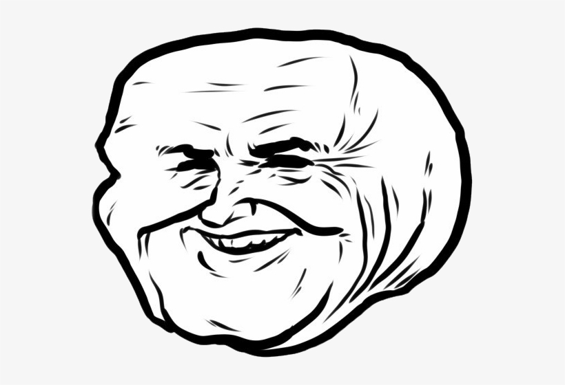 Laughing Troll Face Transparent - Funny Meme Face Transparent - Free ...