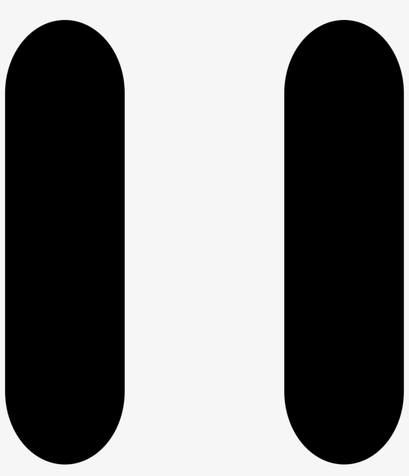 Music Pause Button Pair Of Lines Comments - Music Pause Button Png ...