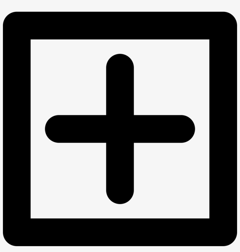 Small Square With Plus Sign Comments - Plus Icon Svg - Free Transparent ...