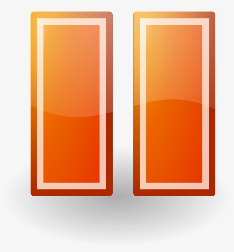 This Free Icons Png Design Of Pause Orange Button Tango - Free ...