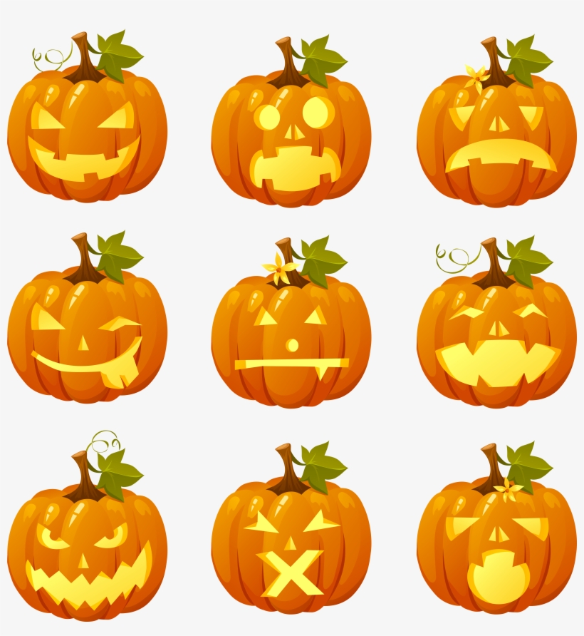 Halloween Pumpkin Smiles Collection Png Clipart - Halloween Pumpkinhead ...
