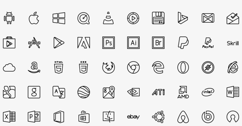 Icon Logos And Brands - Free Download Vector Icon Pack - Free ...