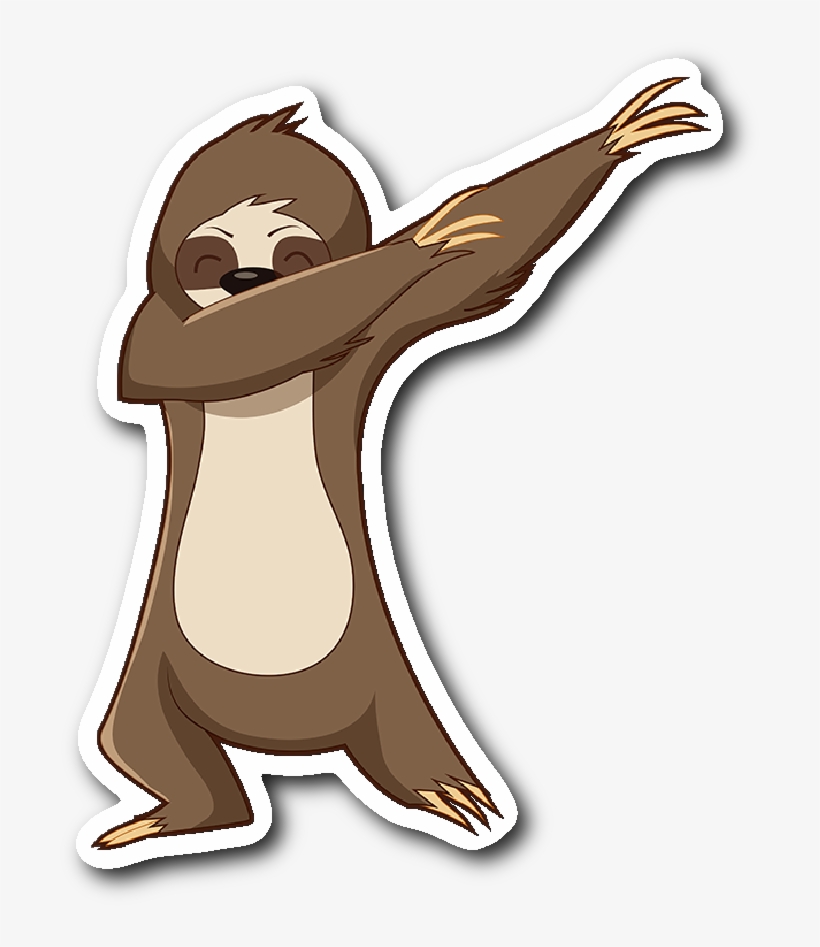 Cute Funny Dancing Sloth Car Bumper Decal Sticker - Cute Clip Art Sloth ...