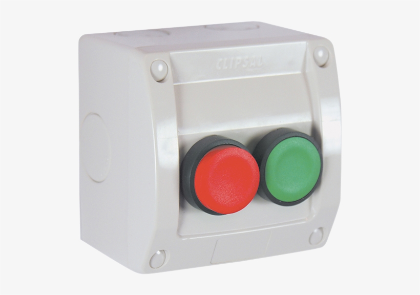 Ws226/2pb Push Button Switch, 2 Gang, Red/green Button, - Red Green ...