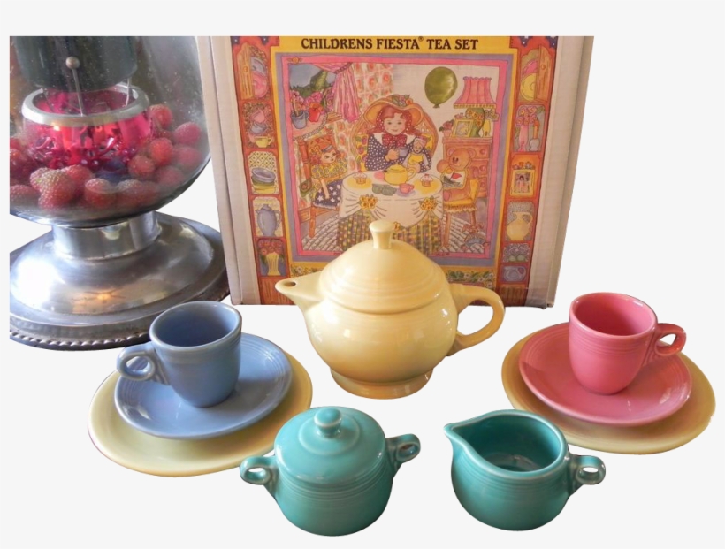 Nib My First Fiesta Ware Tea Set 2 Cup Teapot Cups - Ceramic - Free ...