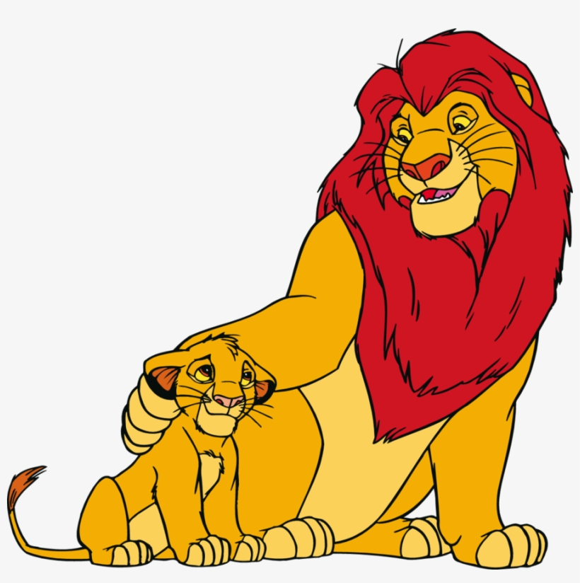 Simba And Mufasa By Ireprincess - Lion King Cartoon Png - Free ...