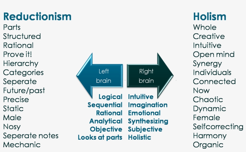 Left-right - Reductionism Vs Holism - Free Transparent PNG Download ...