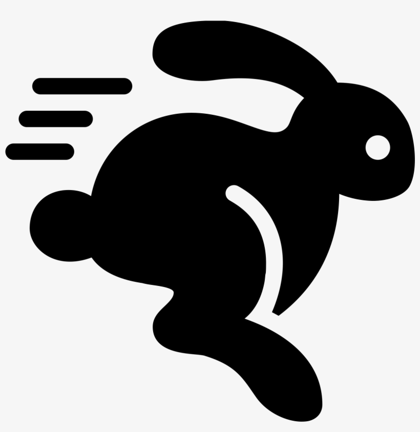 Running Rabbit Filled Icon - Rabbit Icon - Free Transparent PNG ...