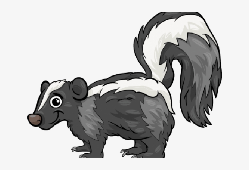Skunk Clipart Transparent - Spotted Skunk Cartoon - Free Transparent ...
