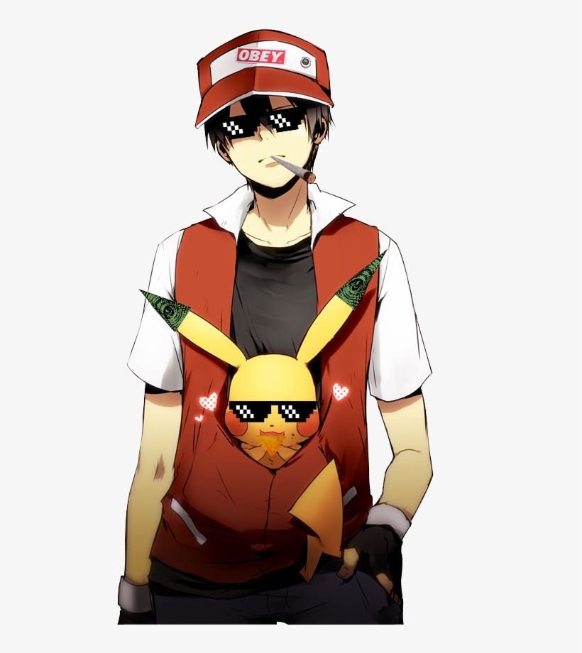 Mlg Trainer Red - Pokemon Trainer Red - Free Transparent PNG Download ...