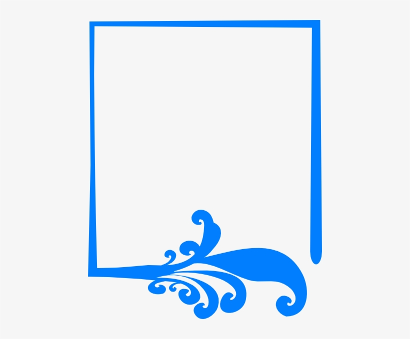 Blue Artistic Frame Clip Art - Blue Frame Vector Png - Free Transparent ...