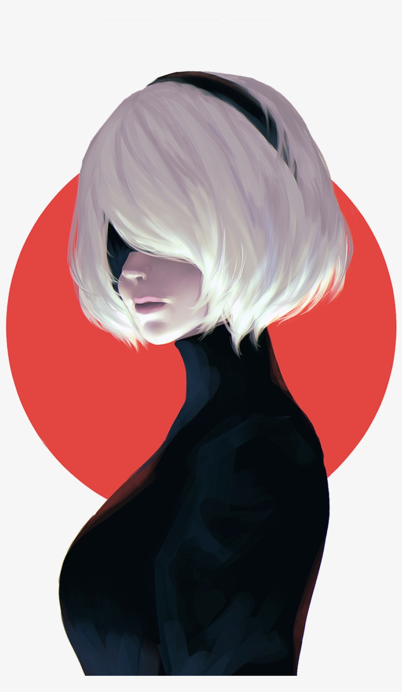 Nier Automata 2b Art - Free Transparent PNG Download - PNGkey