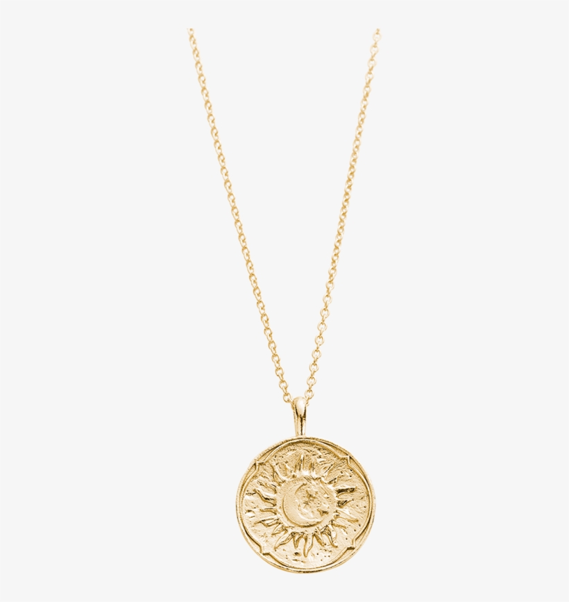 Golden Sun Coin Necklace Image - Locket - Free Transparent PNG Download ...