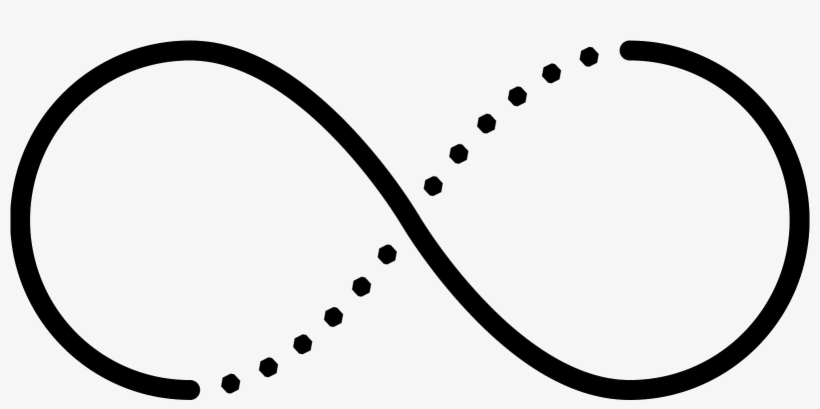 The Icon For Infinity Is A Large, Vertical Eight - Line Art - Free ...