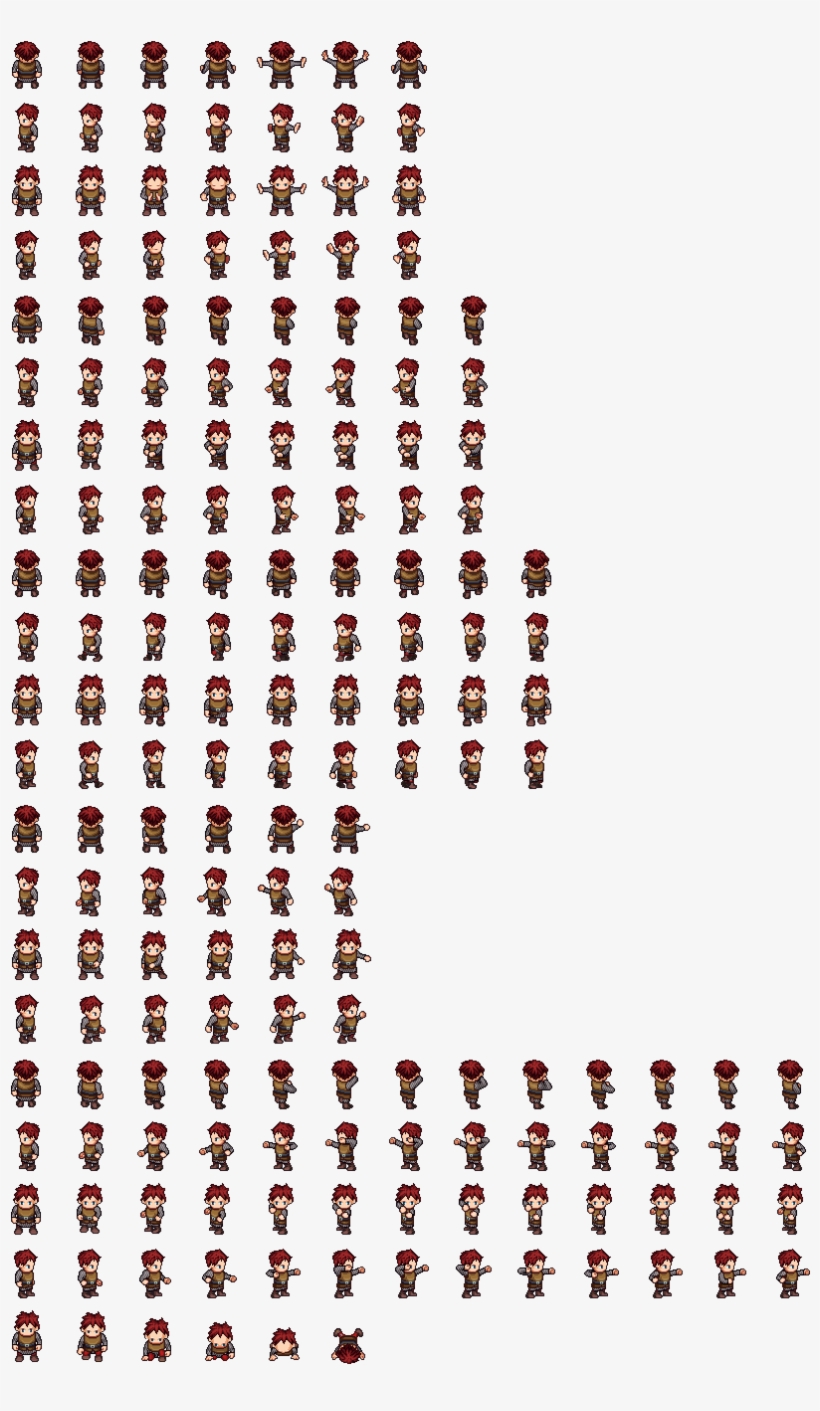 Universal Lpc Sprite Male 01 Full - Pixel Art Character Sprite Sheet ...