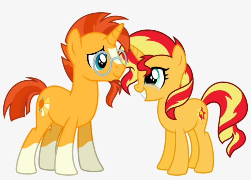Banner Stock Cousins Clipart Personality - Mlp Sunburst And Sunset ...