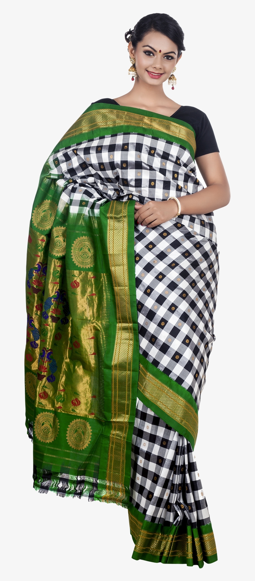 Wedding Saree Png Transparent Image - Ladies With Saree Png - Free ...