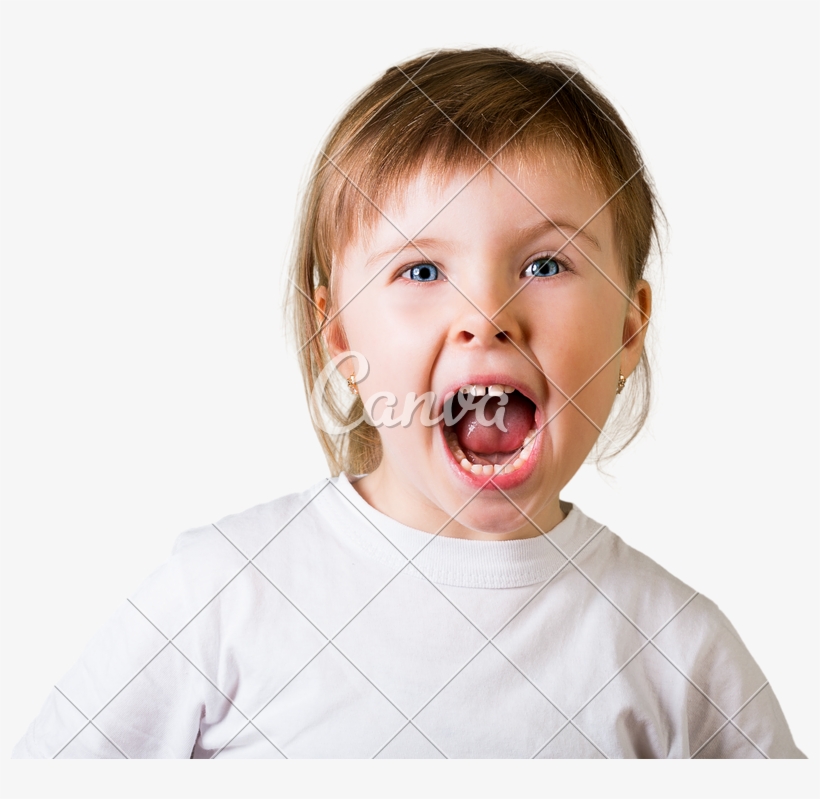Girl Screaming Png Vector Freeuse Stock - Portrait - Free Transparent ...