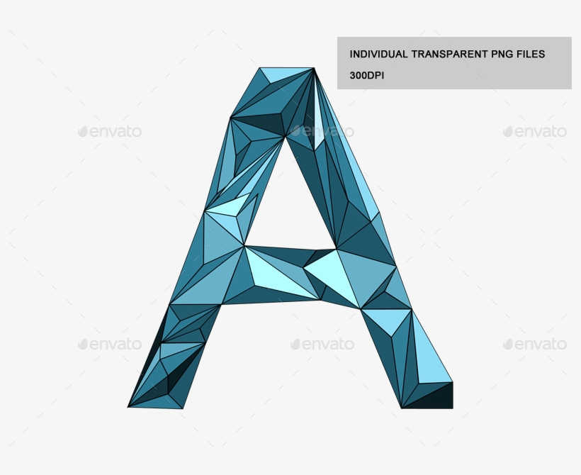 Low Poly Typography - Typography And Low Poly - Free Transparent PNG ...