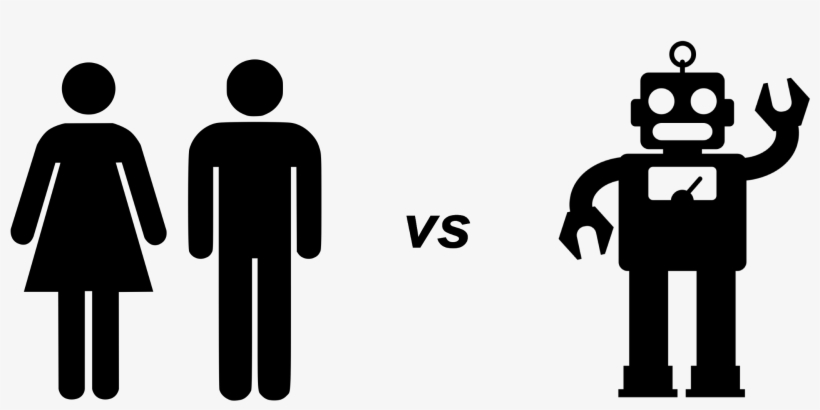 Humans Vs - Bots - Robot Clip Art Black And White - Free Transparent ...