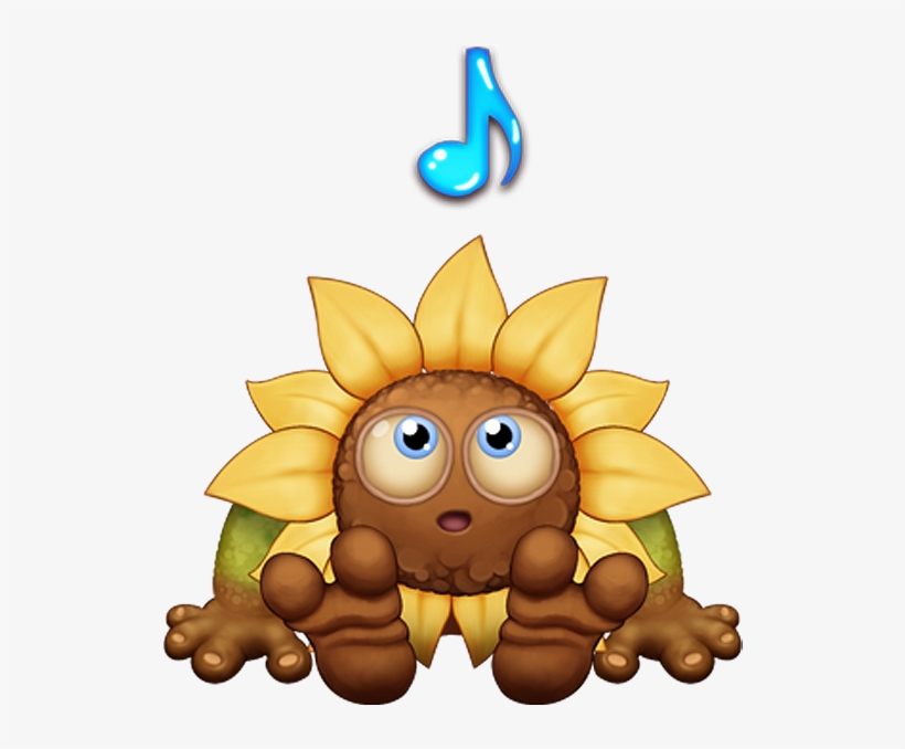 Young Flowah With A Blue Note Above Its Head - Clip Art - Free ...