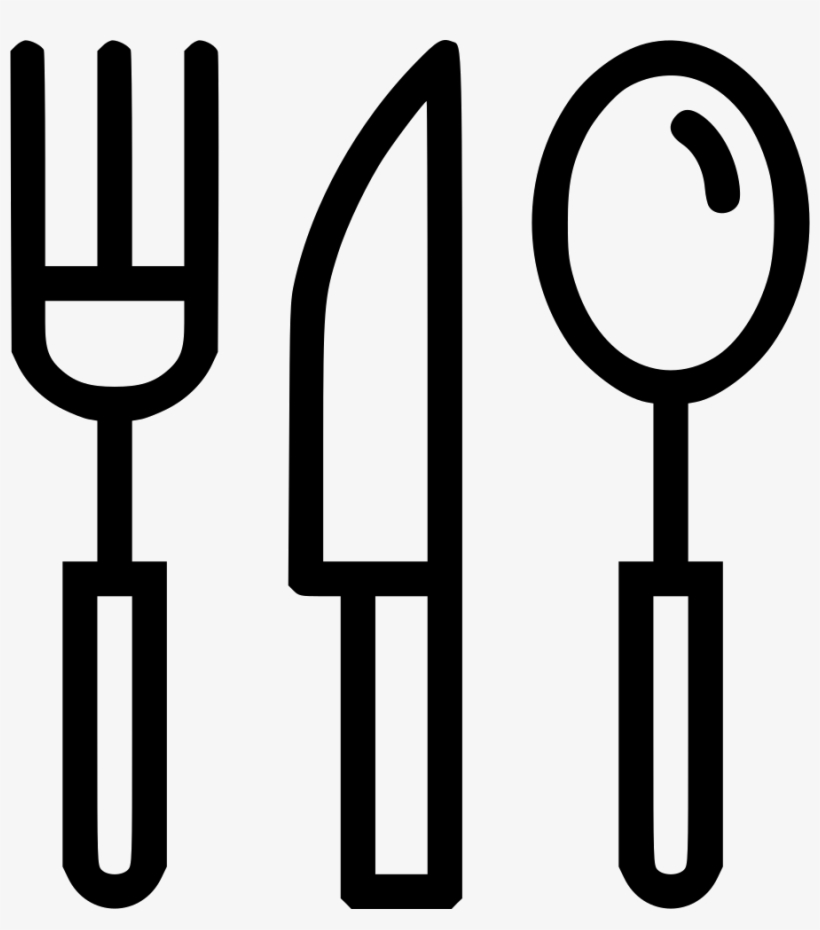 Cutlery Tableware Knife Fork Spoon Eat Food Icon Free - Fork And Spoon ...