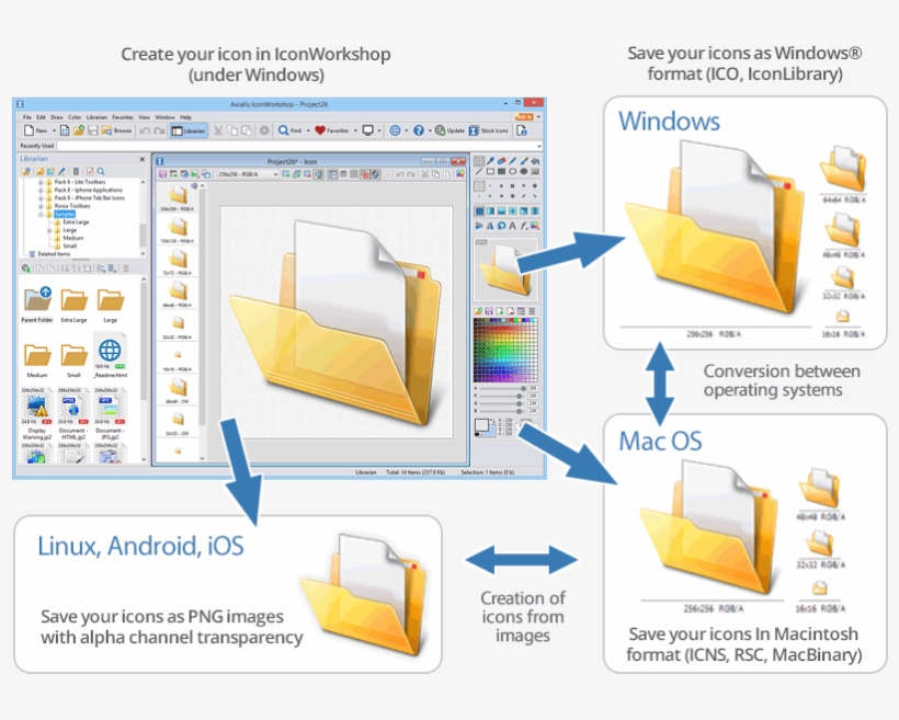 Create Icons For All Platforms - Folder Icon - Free Transparent PNG ...