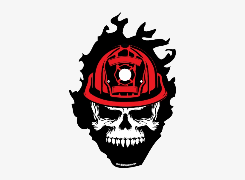 Firefighter Skull With Flames Decal - Spartan Helmet Logo Red - Free ...
