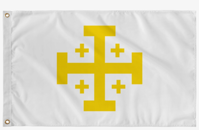 Kingdom Of Jerusalem Flag - Jerusalem Catholic Flag - Free Transparent ...