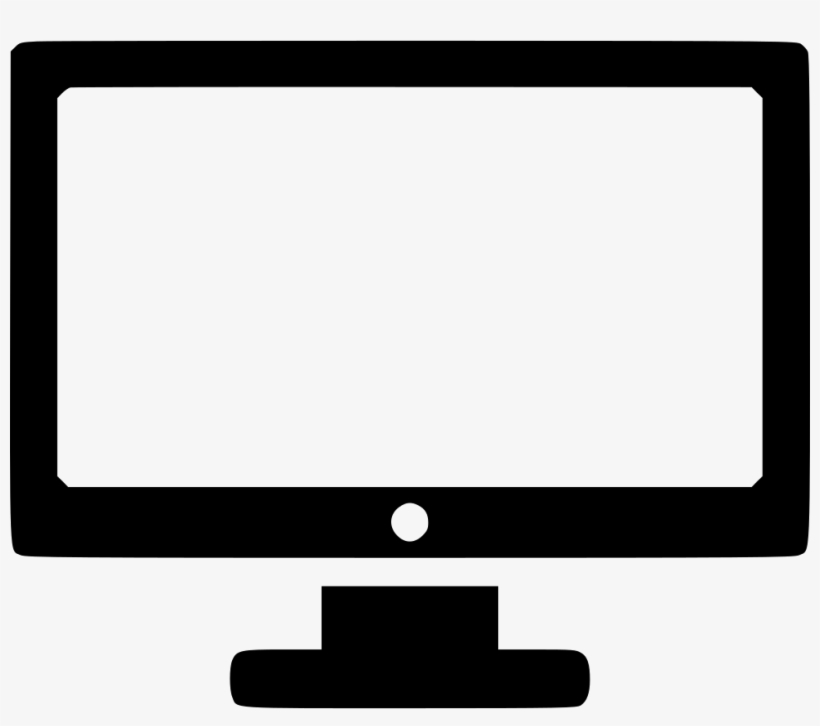 Display Monitor Svg Png Icon Free Download - Black And White Computer ...