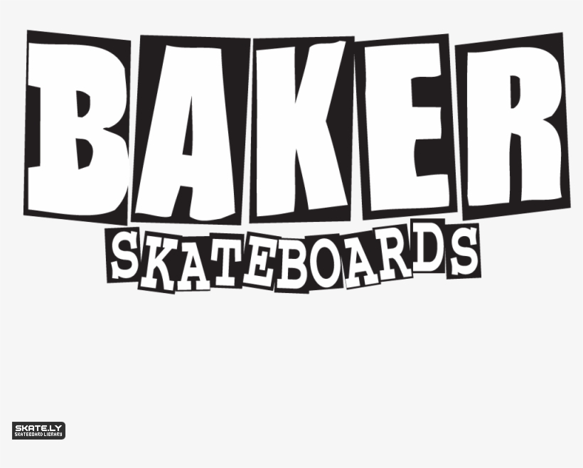 Baker Skateboards - Baker Brand Logo Medium Sticker Black White 8inch ...
