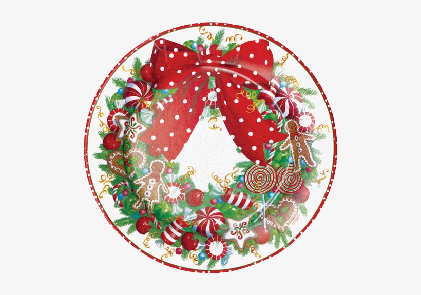 Caspari Candy Wreath Paper Cocktail Napkins - Free Transparent PNG ...