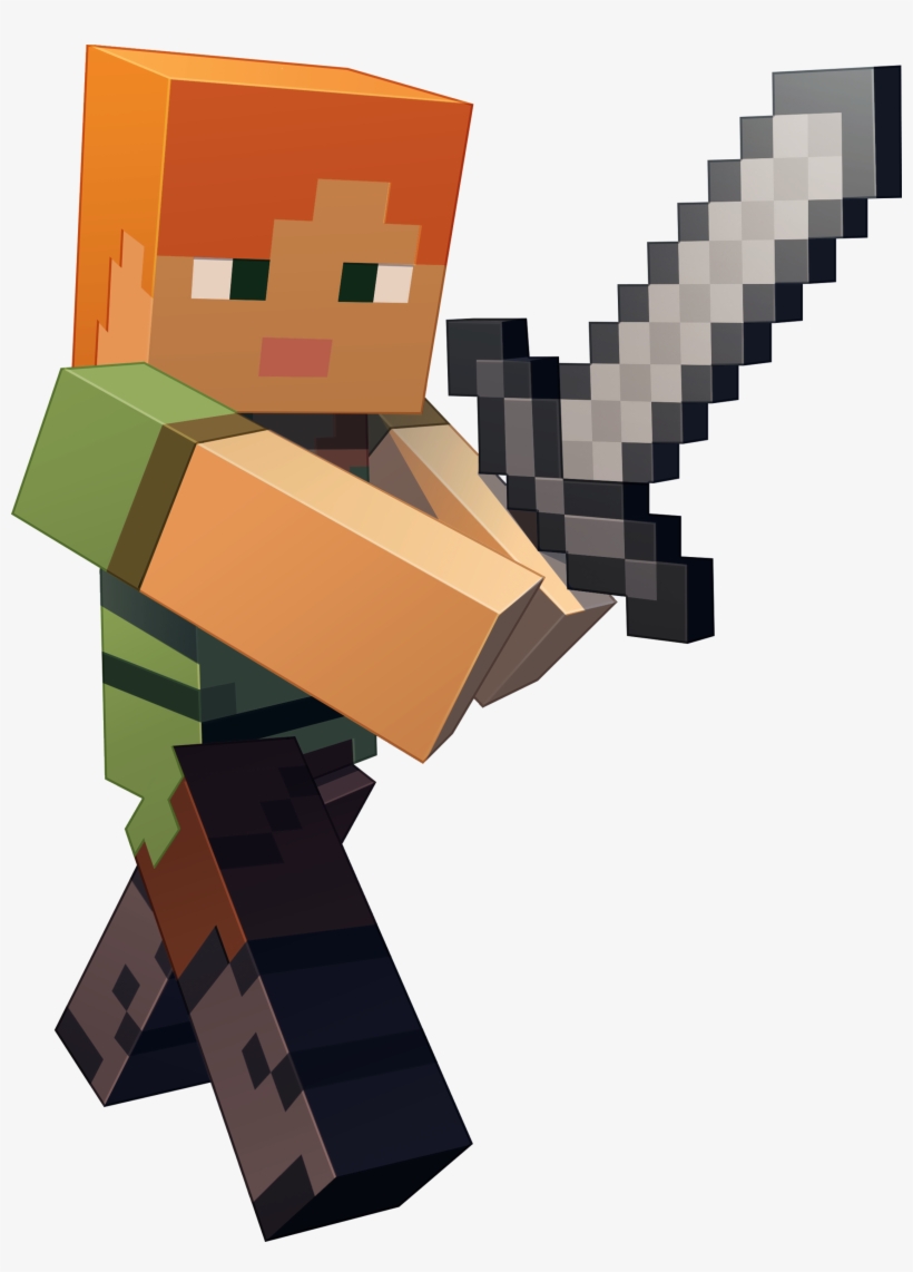Minecraft Character Art - Minecraft Alex And Steve - Free Transparent ...