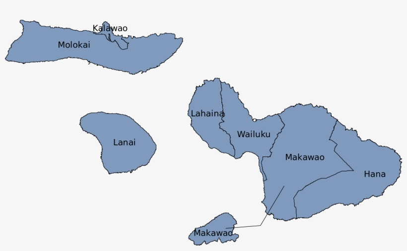 Open - Maui County Map - Free Transparent PNG Download - PNGkey