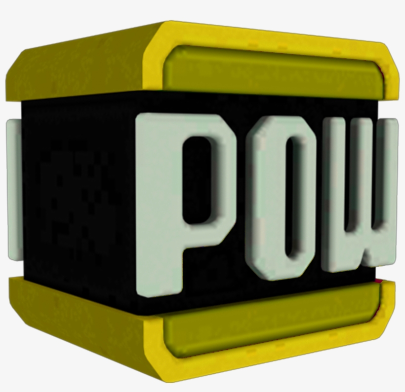 Golden Pow Block Model - Wii U - Free Transparent PNG Download - PNGkey